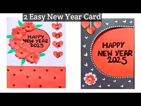 DIY Happy New Year Greeting Card/ Happy New Year Card Making/New Year ...