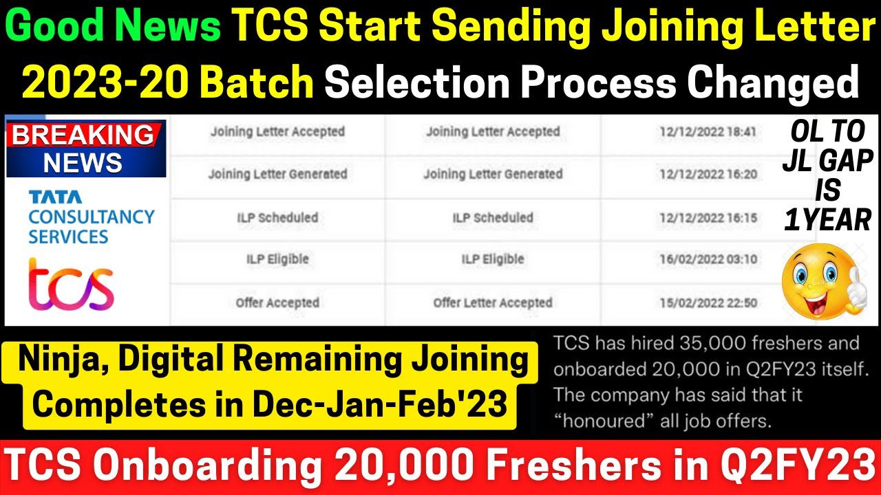 TCS Start Sending Joining Letter Changed Selection Process Pending ...