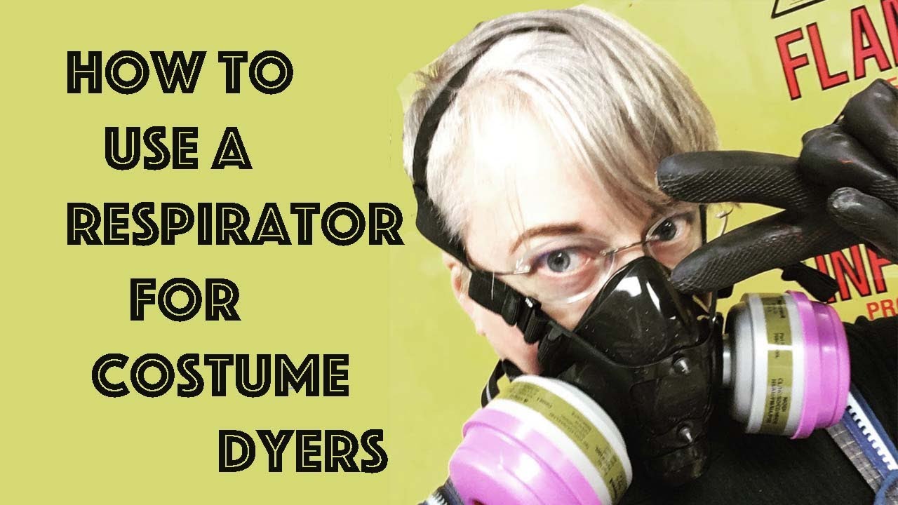 How to use a half-face respirator for costume dyers || #surfacedesign # ...
