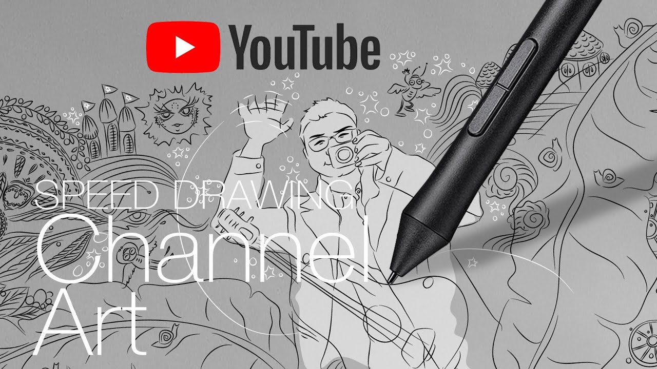 Digital Art | Creating YouTube channel art | SPEED DRAWING | Joe CKChan ...