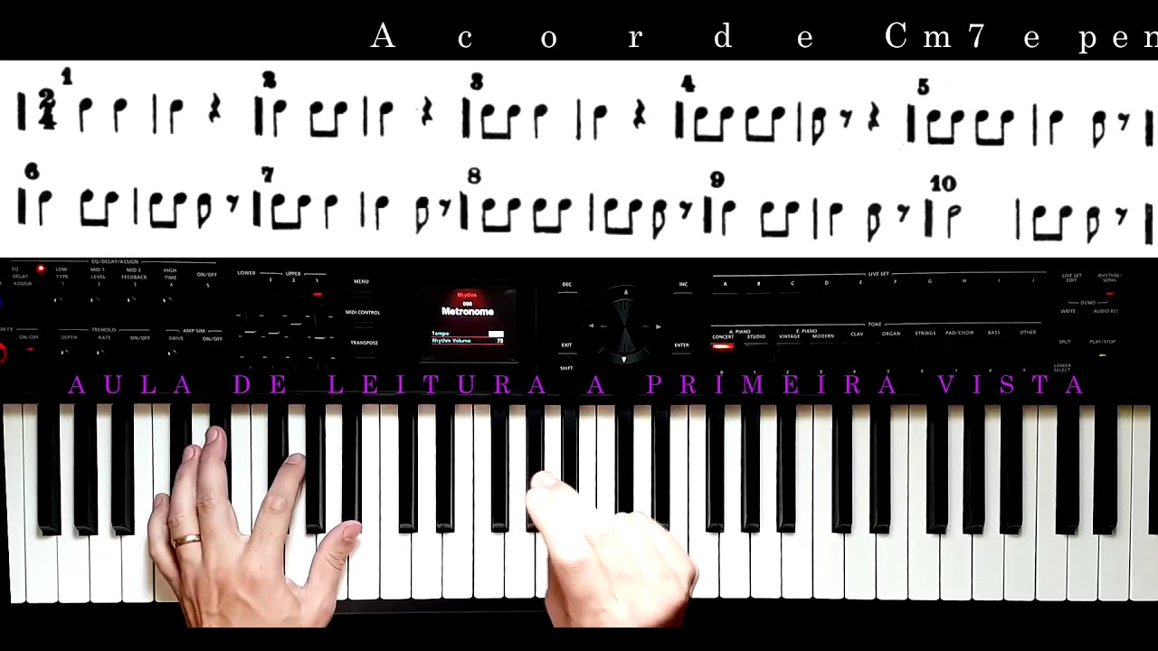 RITMO no PIANO e TECLADO | ETTORE POZZOLI - DITADO RITMICO | 1º SÉRIE ...