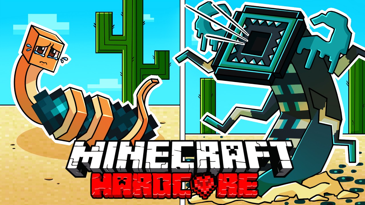 I Survived 100 DAYS as a WARDEN SAND WORM in HARDCORE Minecraft! - YouTube