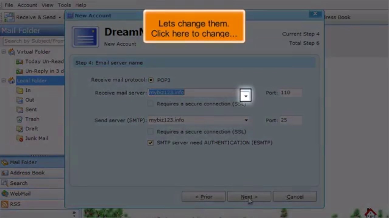 5) Configuring a POP email account in DreamMail by Gecko Websites - YouTube
