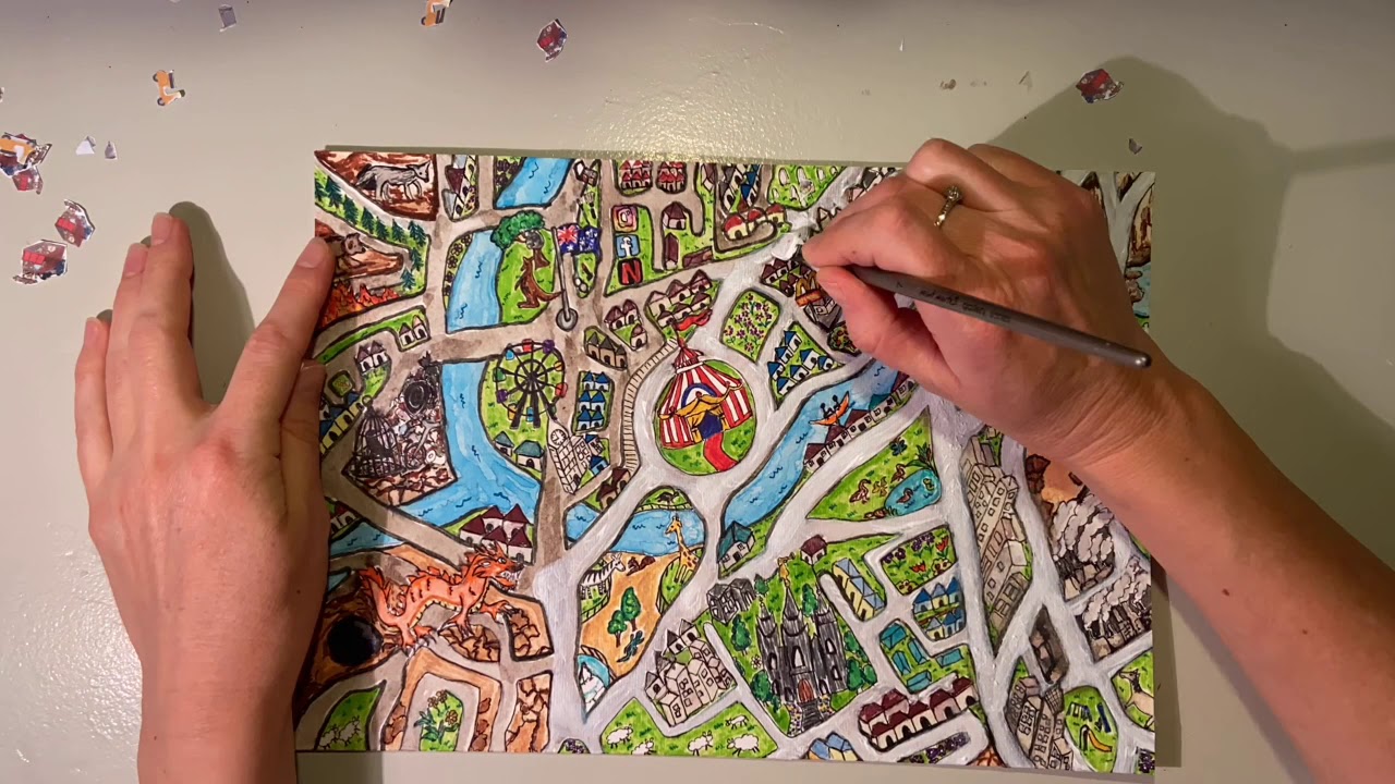 Mind mapping 4 (collage and finish) - YouTube