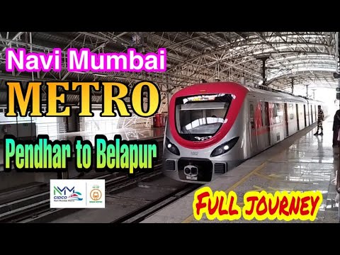 Navi Mumbai Metro | Pendhar to Belapur | First Ride | Full Journey ...