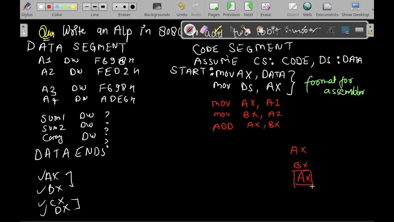 32 bit addition in 8086 - YouTube