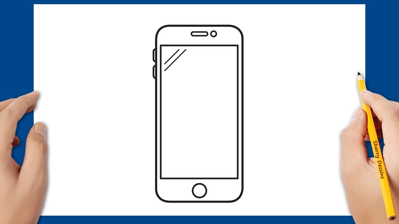 Comment dessiner un téléphone - YouTube