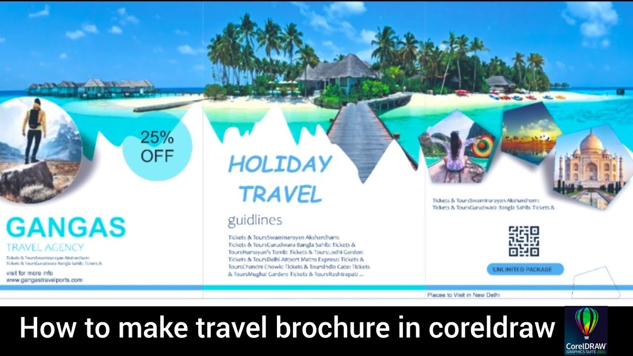 How to make travel brochure Part 1 | @n-bgraphic #coreldrawtutorial # ...
