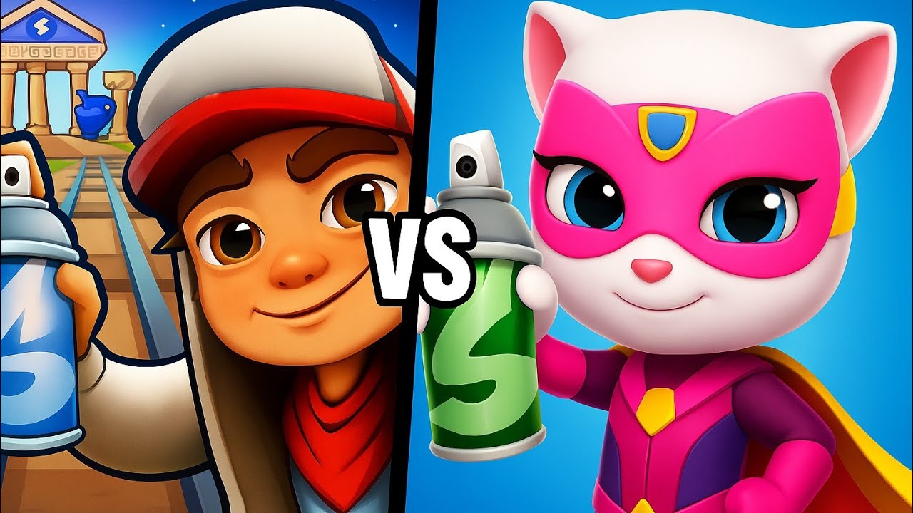 Subway Surfers VS Talking Tom Hero Dash | Epic Split Screen Gameplay ...