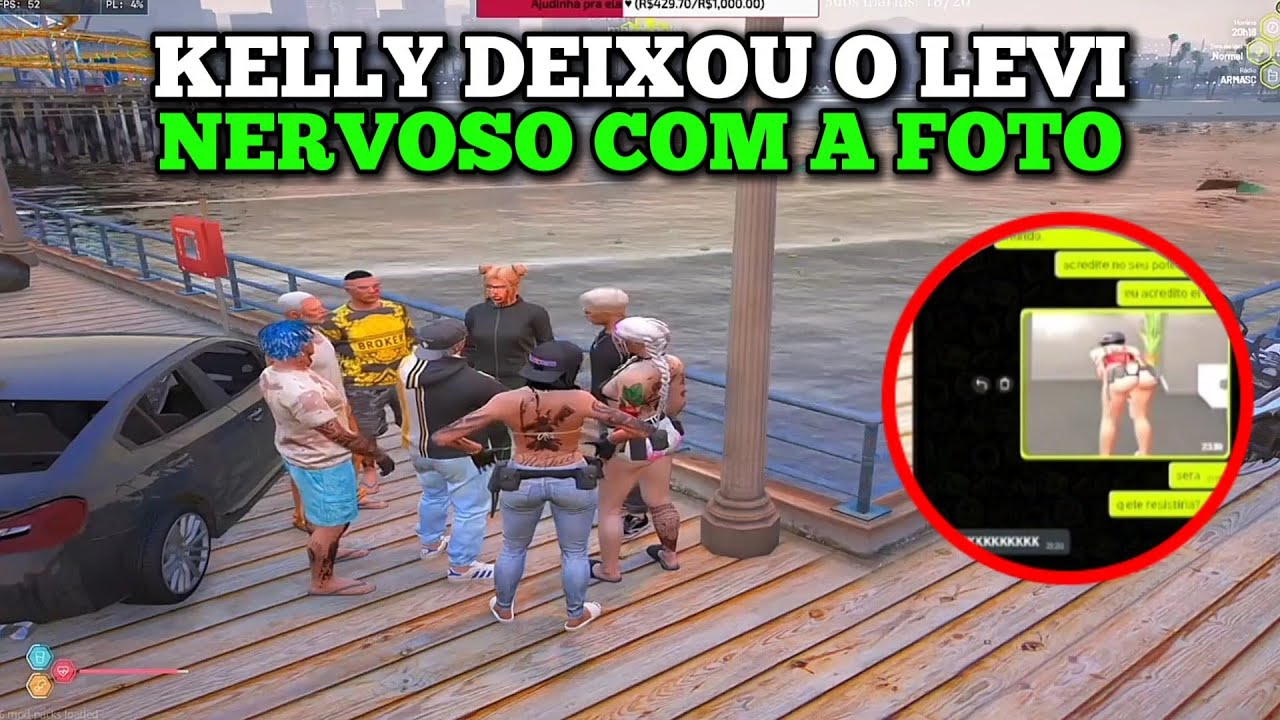 VISÃO DA KELLY ENVIANDO FOTO PRO LEVI E ELE ADMITINDO QUE VIU NA RODA ...