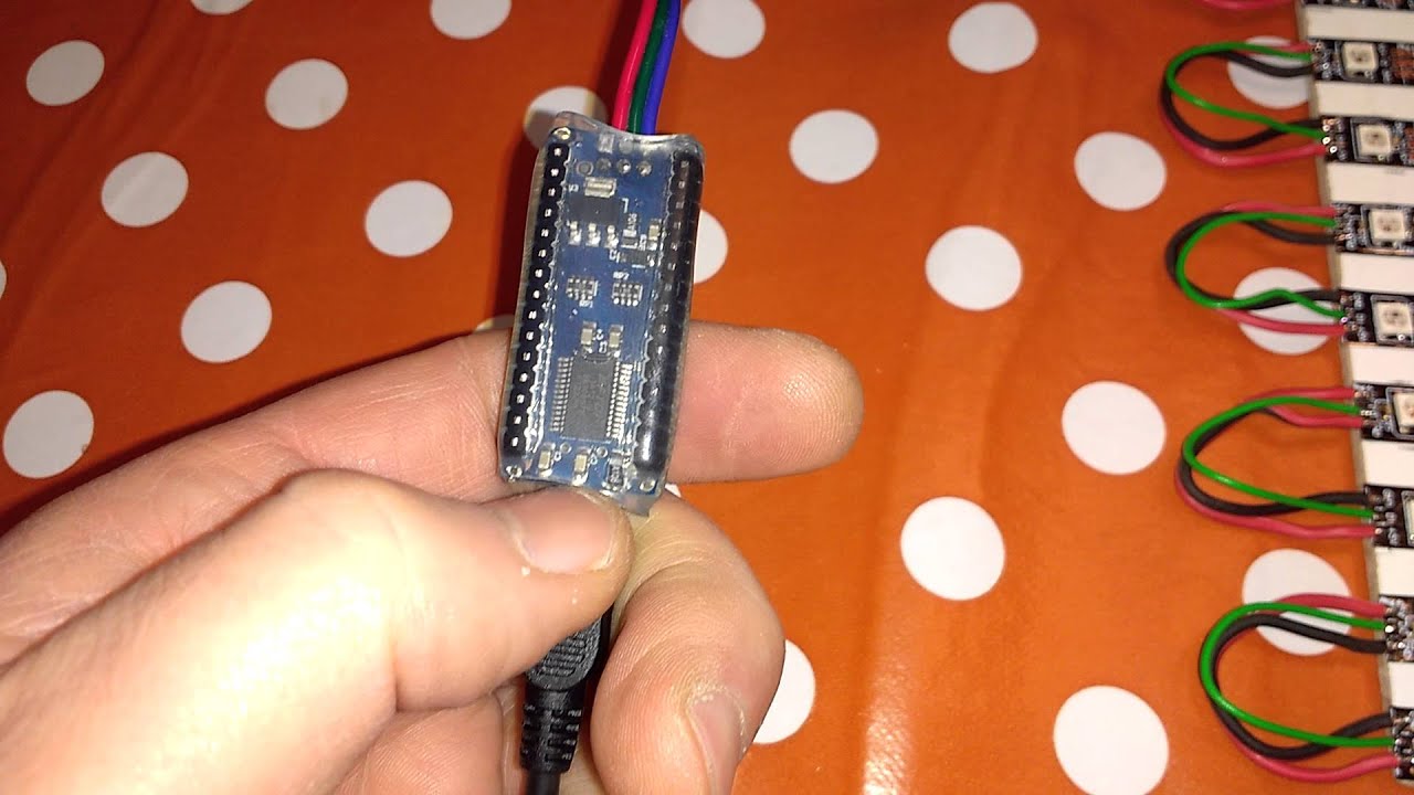 Part 2 : making a 169 pixel WS2812b DMX array : Neopixel - YouTube