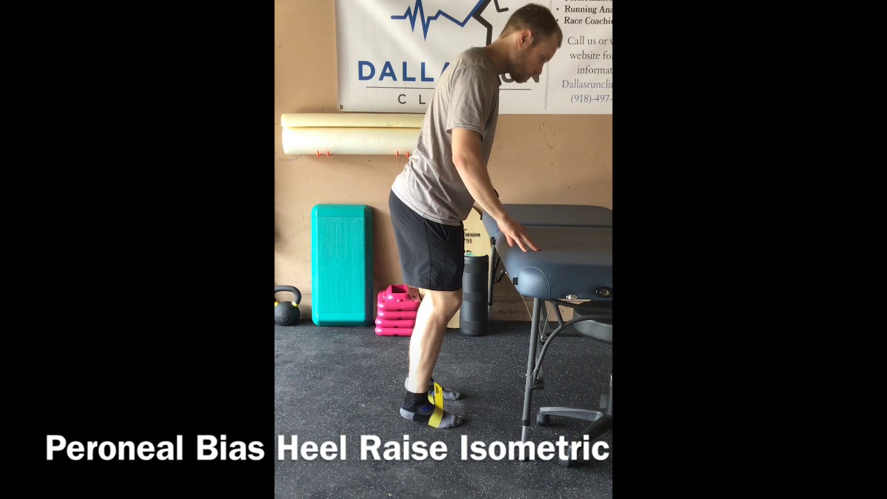 Peroneal Bias Heel Raise Isometric - YouTube