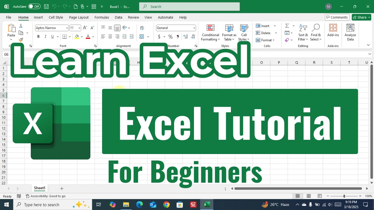 Introduction to Microsoft Excel - Excel Basics Tutorial - YouTube