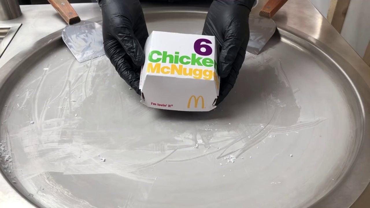 CHICKEN NUGGET ROLLED ICE CREAM (XXI ICE) - YouTube