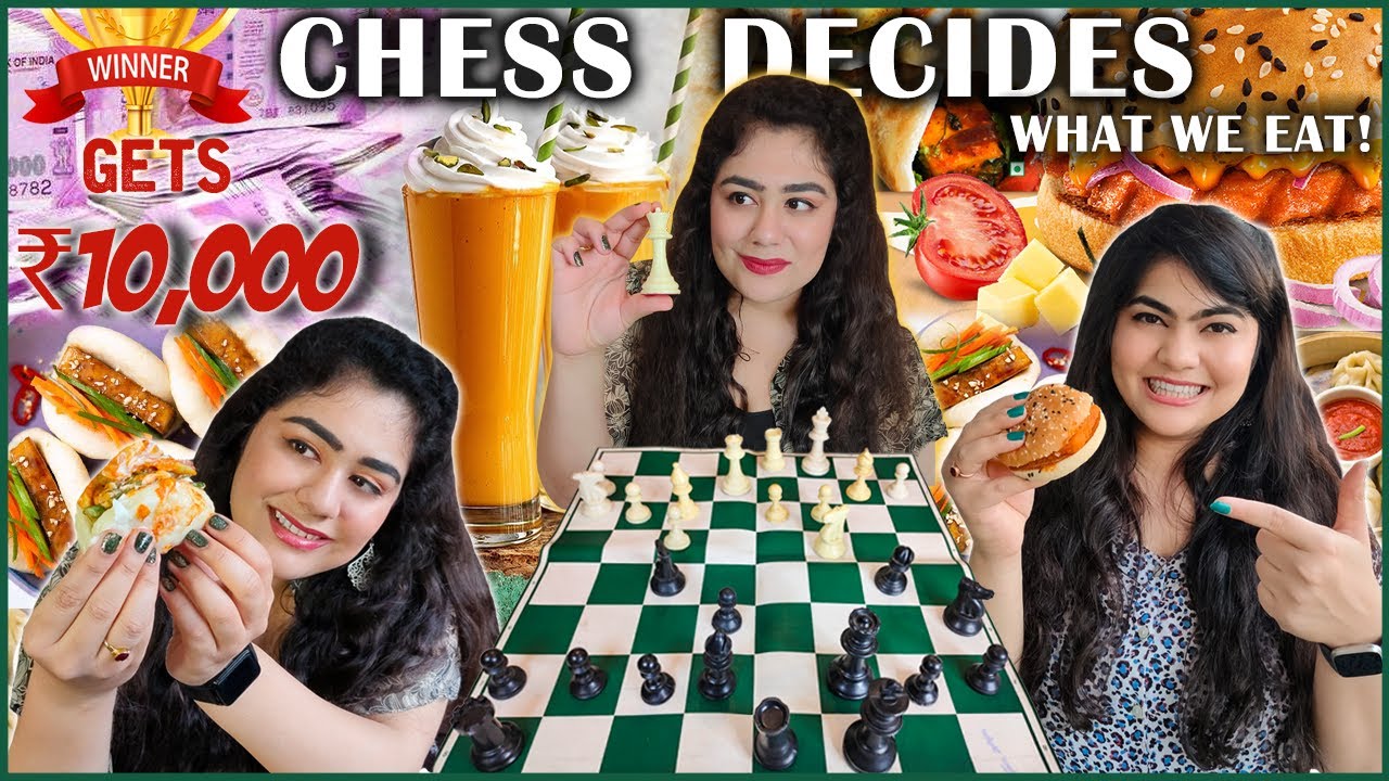 LETTING GAME OF CHESS DECIDE WHAT WE EAT FOR 24 HOURS *so fun😍* WINNER ...