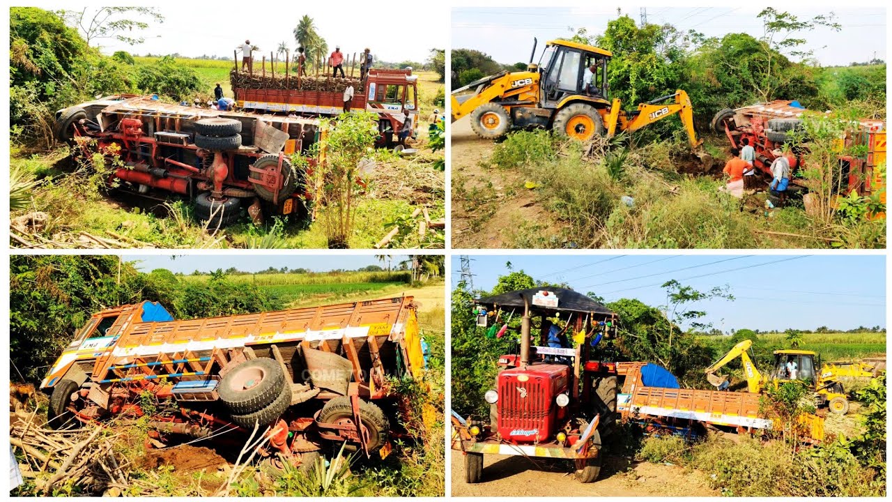 JCB truck pulling out | JCP machine | Come to village - YouTube