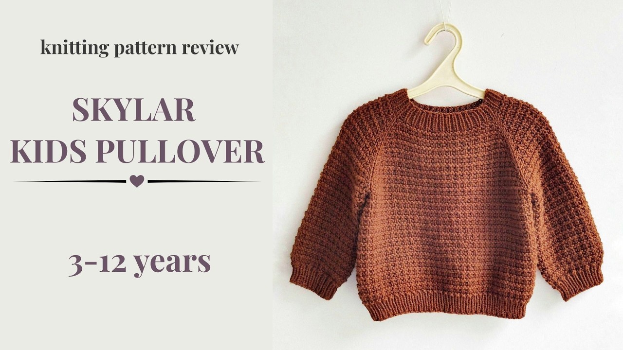 Skylar Kids Pullover | Seamless Top-Down Kids Sweater Knitting Pattern ...