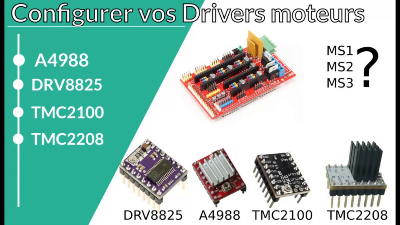Ramps + TMC2100, TMC2208, DRV8825, A4988, Comment configurer les ...