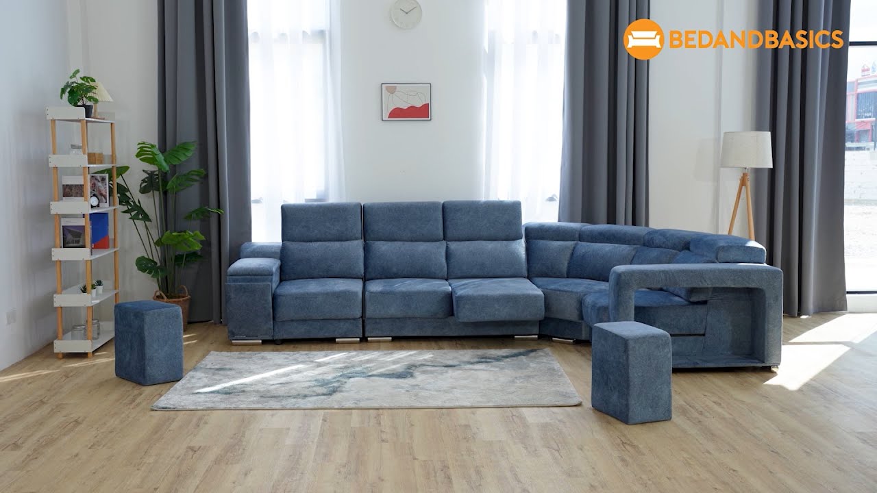 Reagan Modular Sofa with Extendable Seats | BEDANDBASICS - YouTube