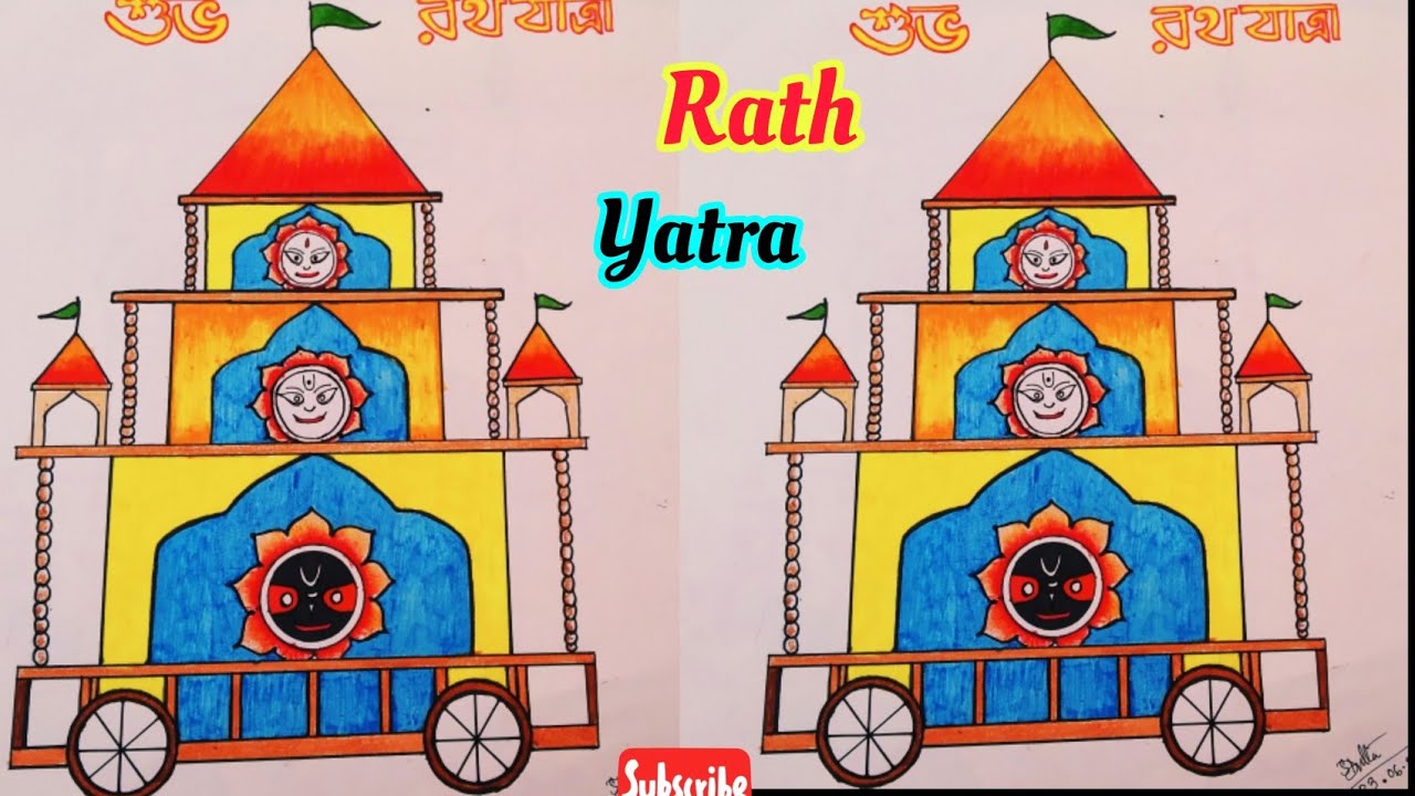 Rath yatra drawing/Rath yatra painting/jagannath drawing 2021/Rath ...