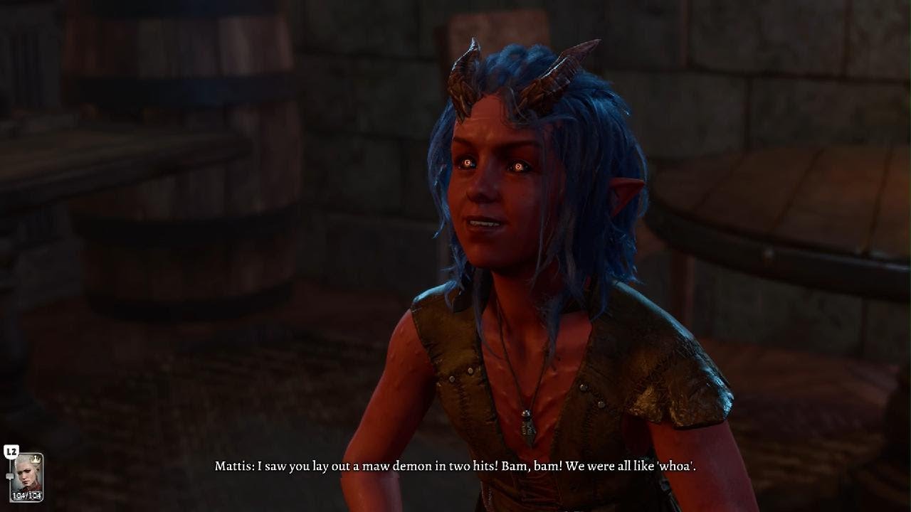 [BG3 Baldur's Gate 3] Last Light Inn: Mattis Being Karlach's Tiefling ...