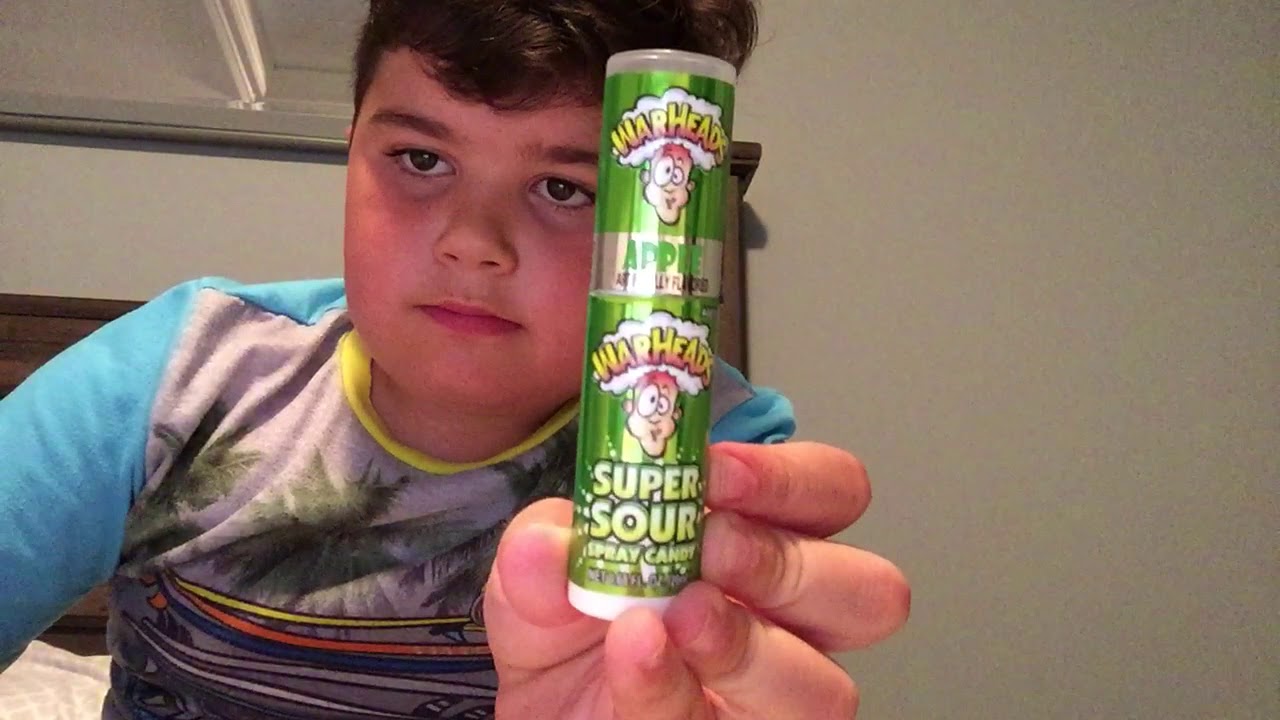 Sour war head spray challenge - YouTube