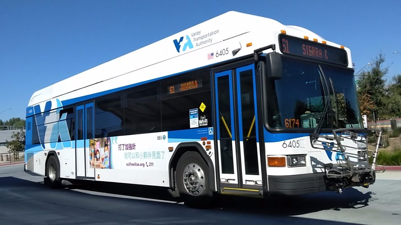 Santa Clara VTA 2016 Gillig Low Floor HEV 40' #6405 on Route 61 Arrives ...