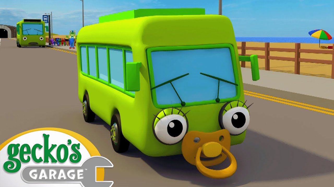 5 Green Buses | Baby Truck | Gecko's Garage | Kids Songs - YouTube