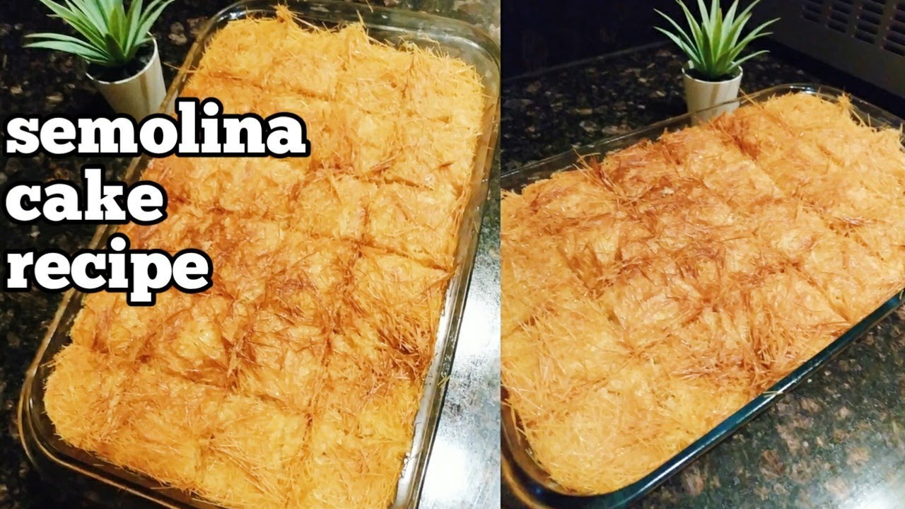 RESEP SEMOLINA RECIPE|RAVA CAKE|BASBOUSA RECIPE|KUE ARAB UNIK|aidah ...