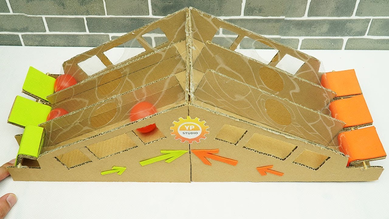DIY Pinball Game from Cardboard - Easy Cardboard Crafts - YouTube