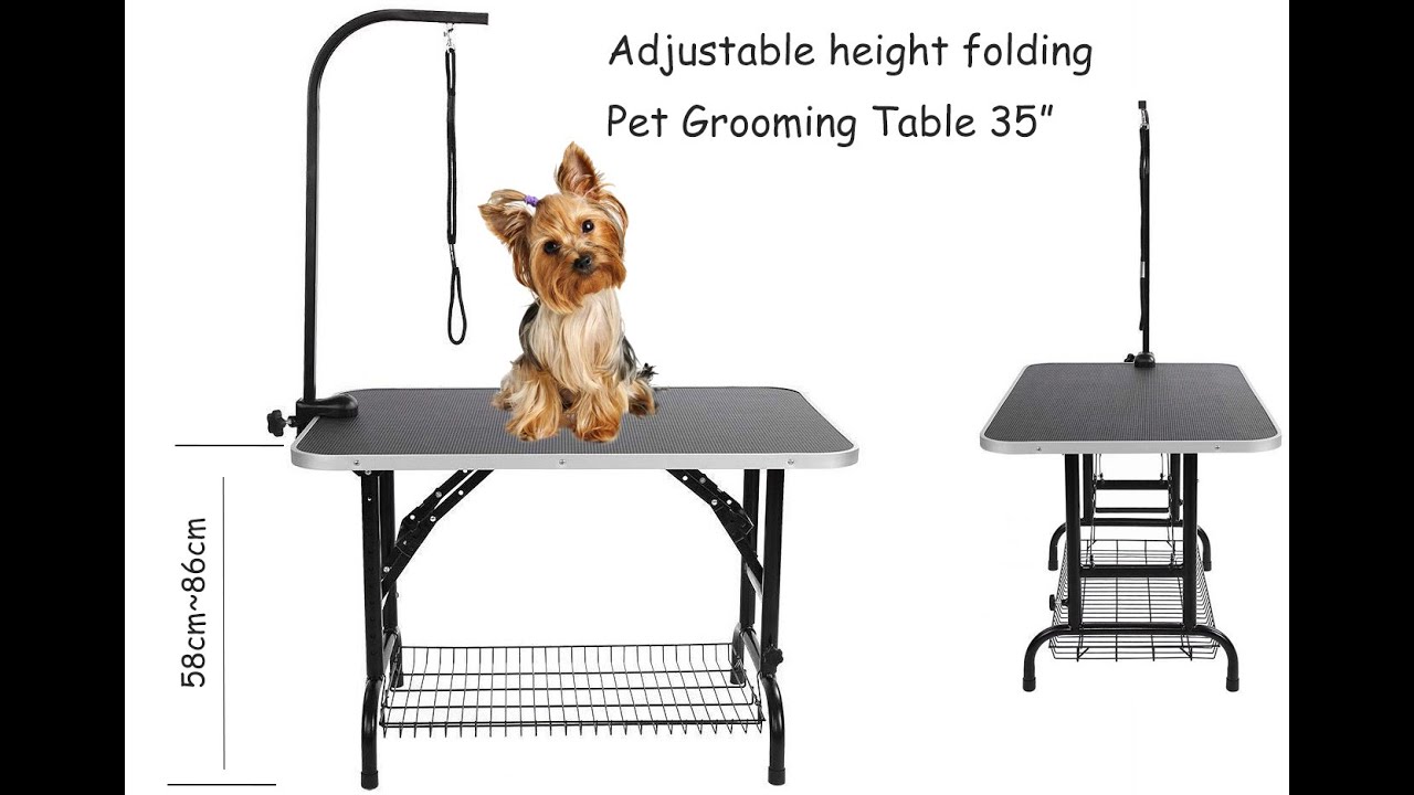 Adjustable height folding grooming table installation mobile grooming ...