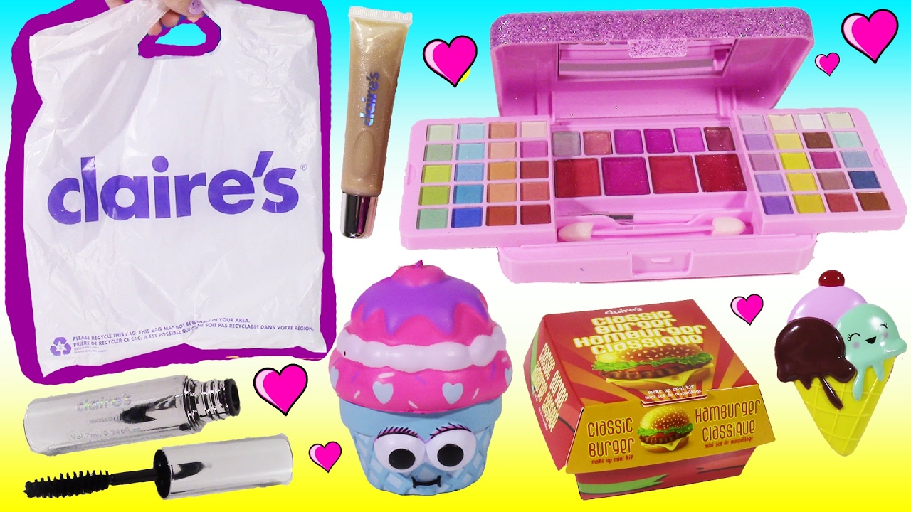 Claire's HAUL! Cheeseburger Makeup Pucker Pops Blind Bag Squishy Lip ...