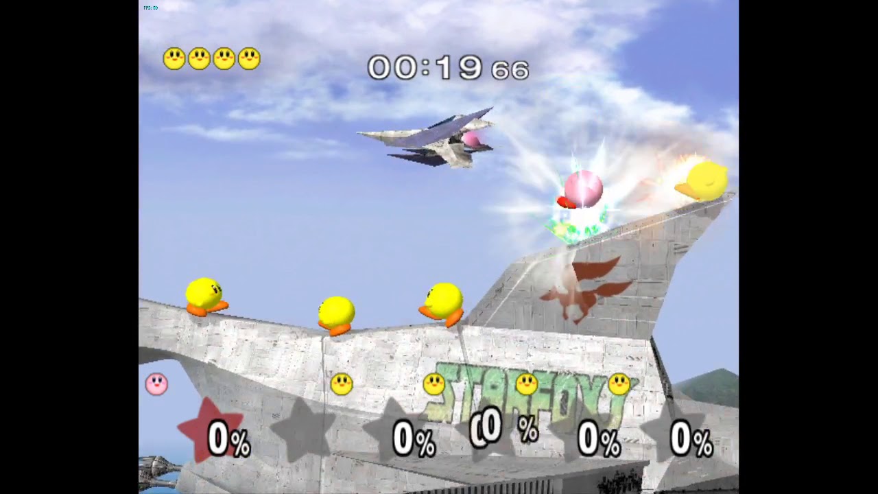 Super Smash Bros. Melee: Kirby's Air-raid - YouTube