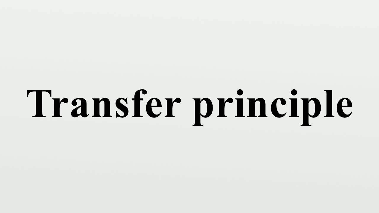 Transfer principle - YouTube