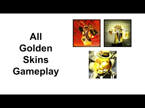 Gameplay of all Golden Skins | ROBLOX Forsaken - YouTube