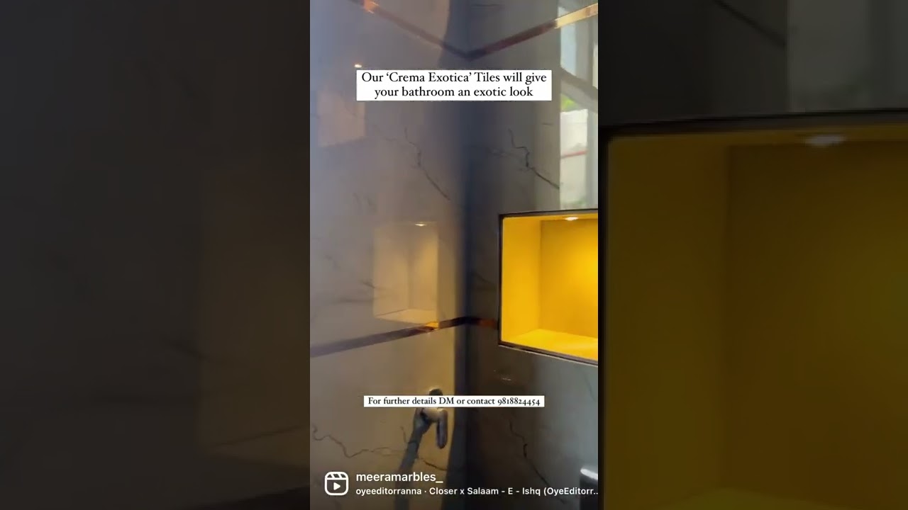 Cream Exotica Tiles for Bathroom wall #shorts - YouTube