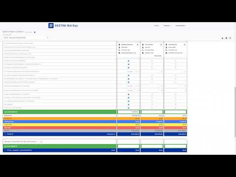DESTINI Bid Day Bid Leveling Software Overview - YouTube