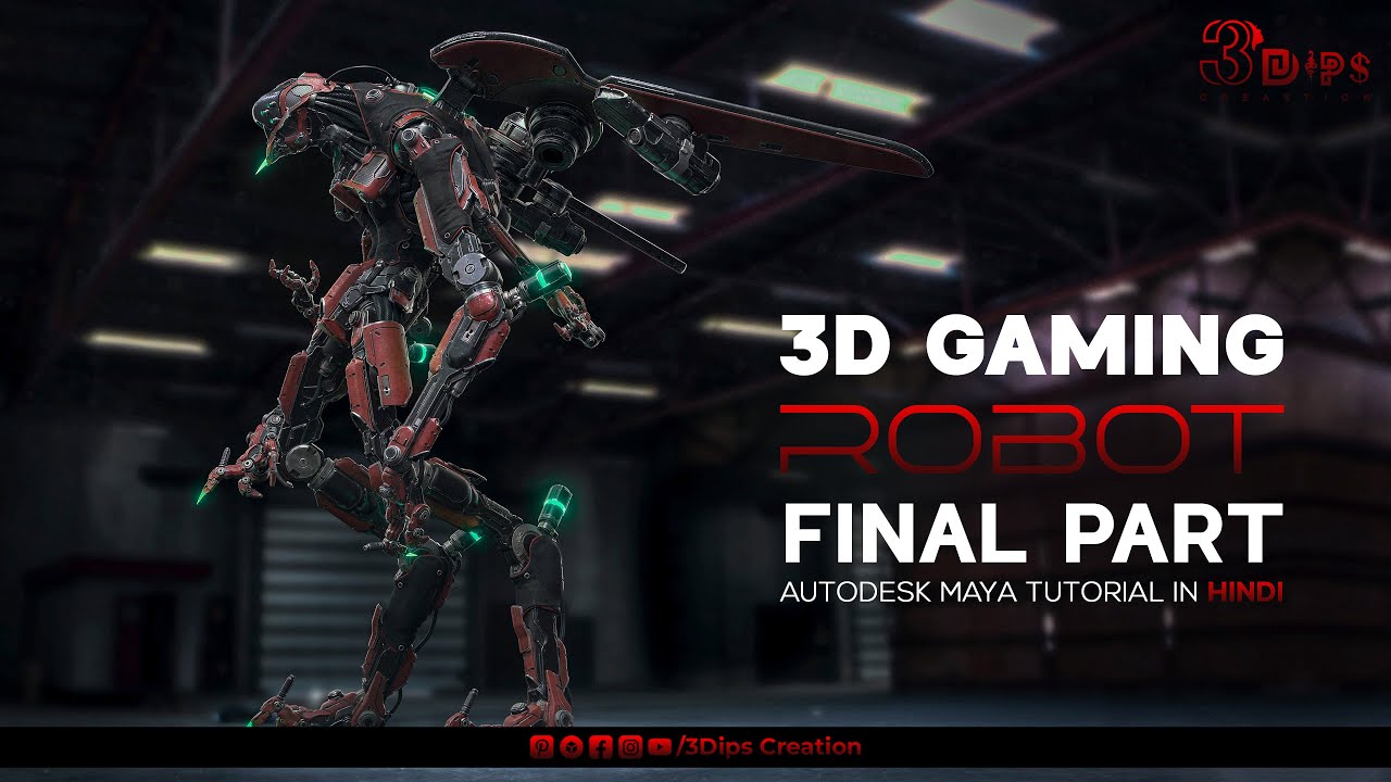 Autodesk Maya Robot Final Model | 3D Modeling Tutorial in Hindi | # ...