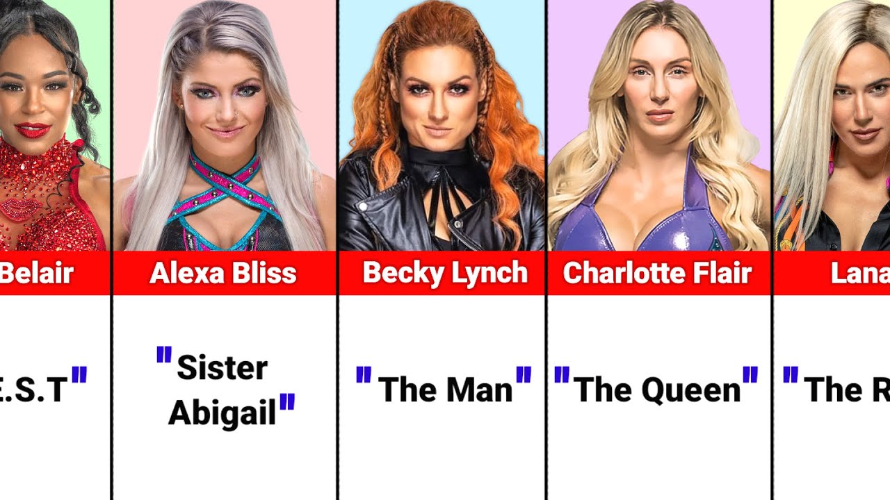 WWE Female Wrestlers and their Nicknames - YouTube