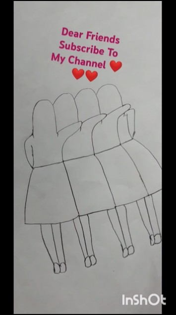 Gang Friends Pencil Drawing #pencildrawing #shorts #@vishaliharish5034 ...
