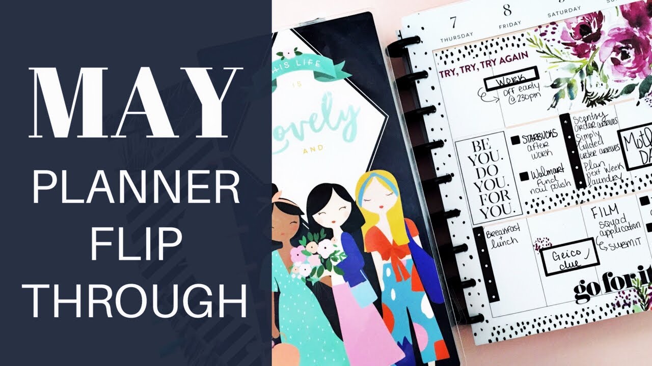 MAY PLANNER FLIP THROUGH | Classic, MINI & Skinny Classic Happy ...