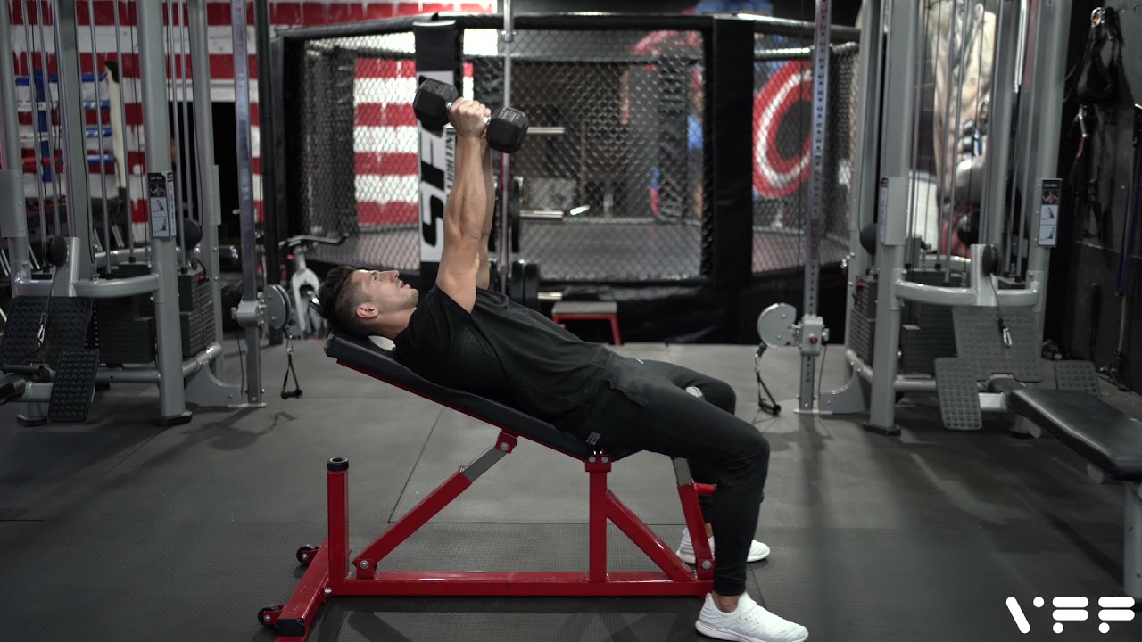 Dumbbell Incline Champagne Press - YouTube