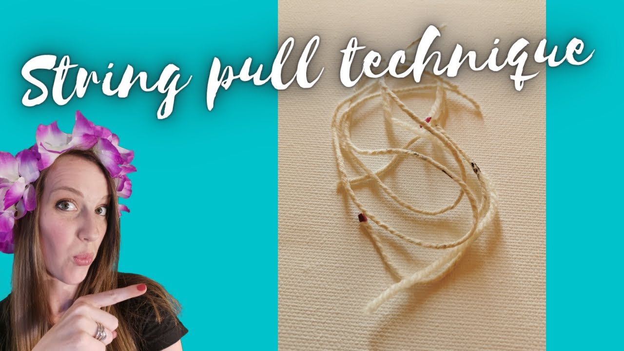 Acrylic pouring beginner technique - String pull - YouTube