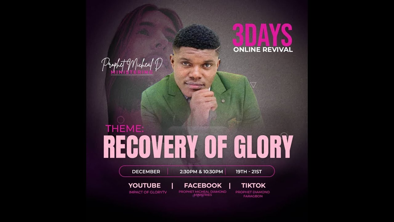 3 Days online Revival Day 1||Recovery Of Glory||19th Dec,2023 - YouTube
