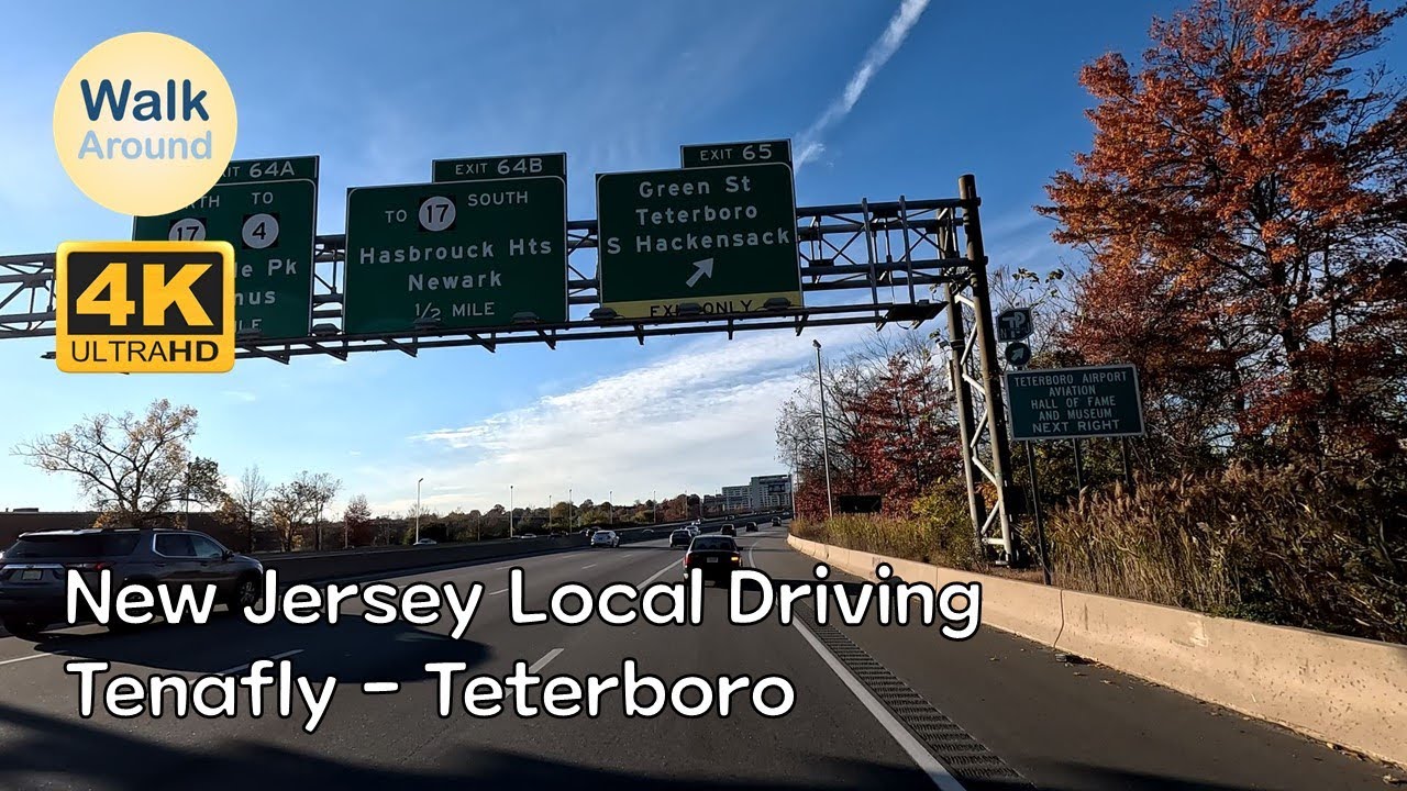 【4K60】 New Jersey Local Driving: Tenafly - Teterboro - YouTube