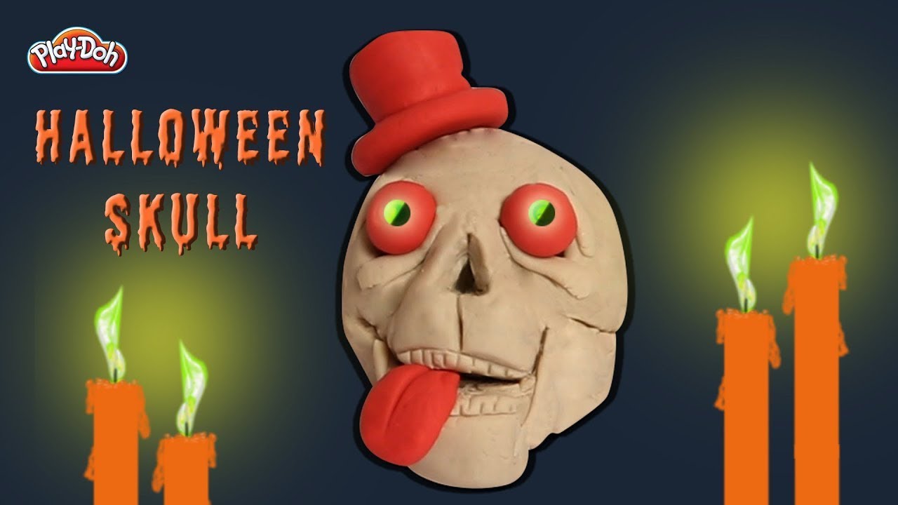 Play Doh Halloween Skull for Kids + More Fun Learning Videos - YouTube