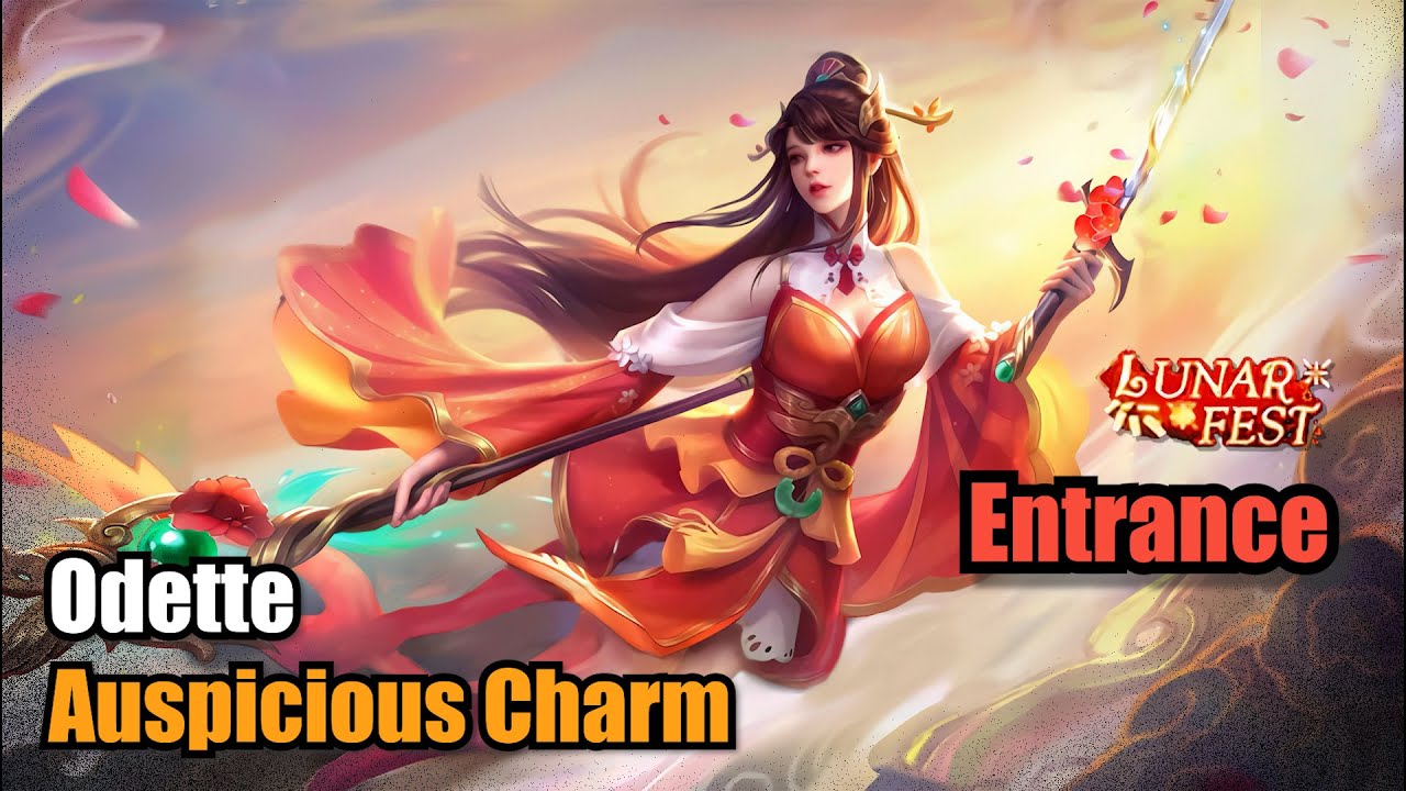 Odette Auspicious Charm Skin Lunar Festival Entrance (Upscale 4K) Mobile Legends - YouTube