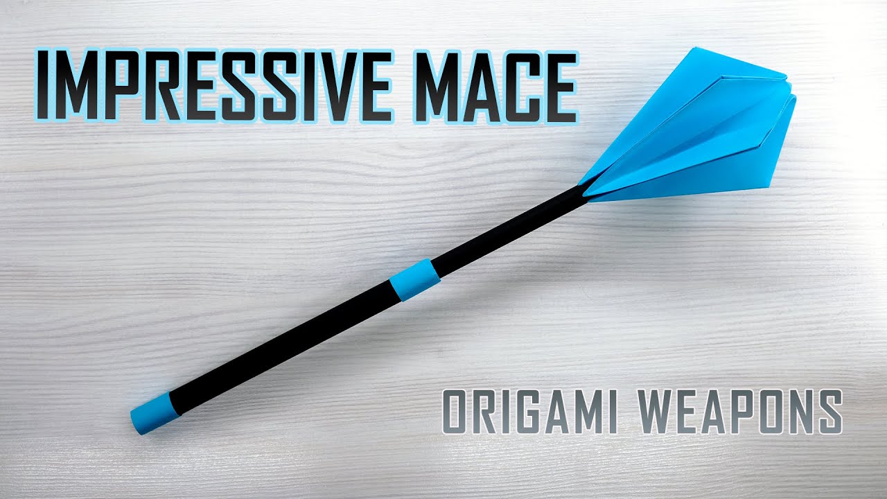 Impressive Origami MACE - Fold Paper Into a Brutal Weapon - YouTube