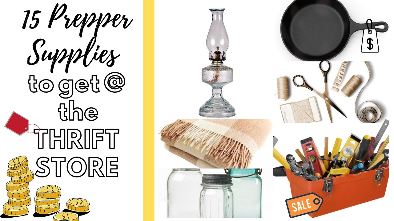 15 Prepper Supplies to get at the Thrift Store | Thrifting Tips | # ...