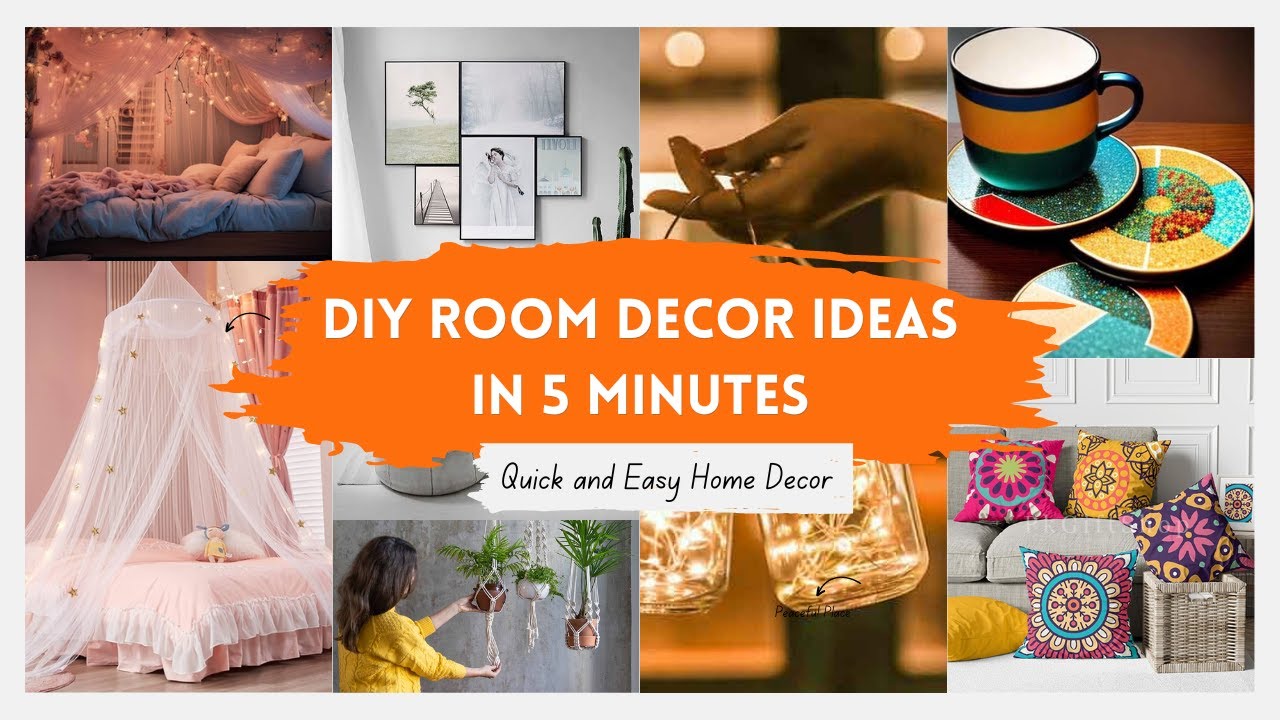 DIY Room Decor Ideas in 5 Minutes | Quick and Easy Home Decor - YouTube
